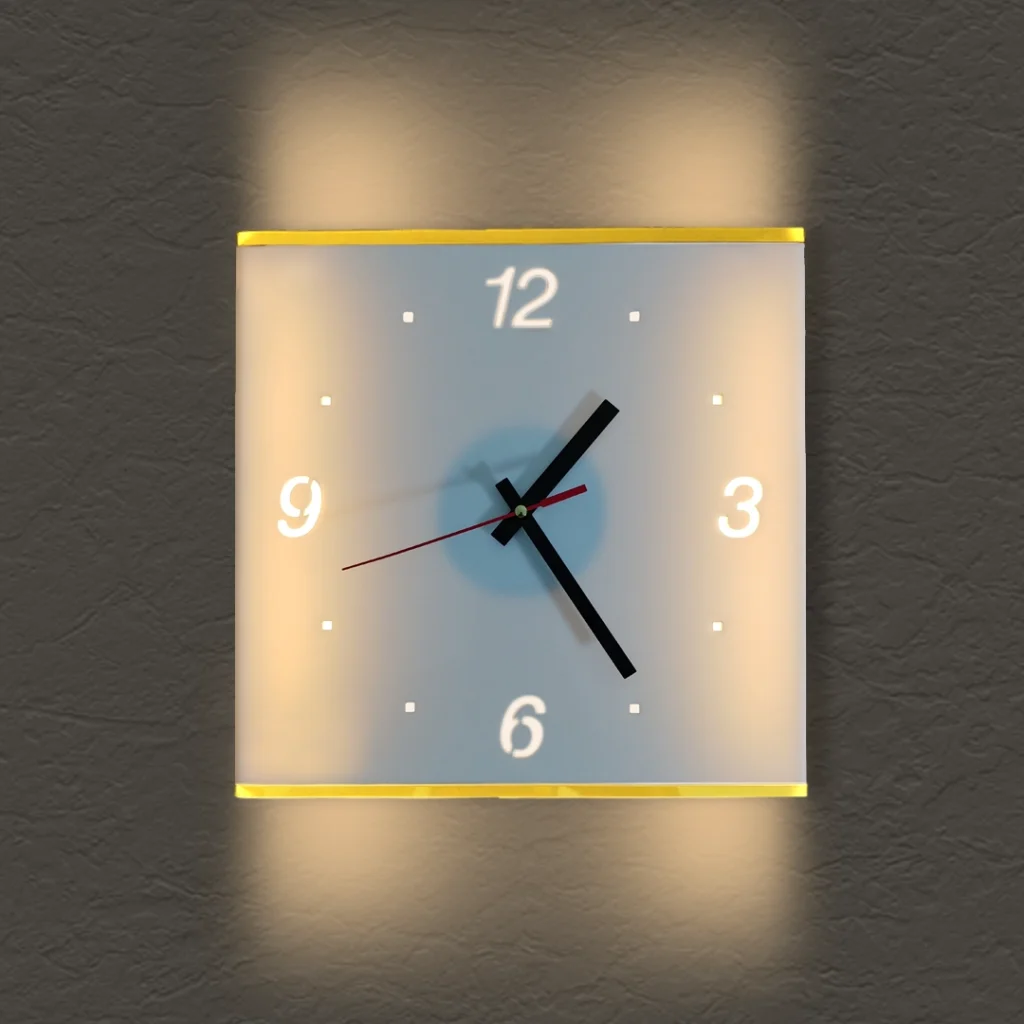 Acrylic Wall Clock with LED Light – TheOpenlimit